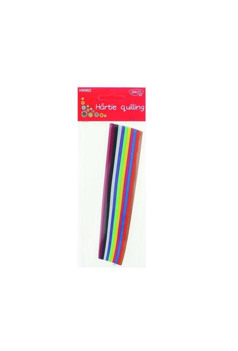 Hârtie pentru quilling DACO 18x0.5cm 300/set - HR902 - *** - Cartepedia