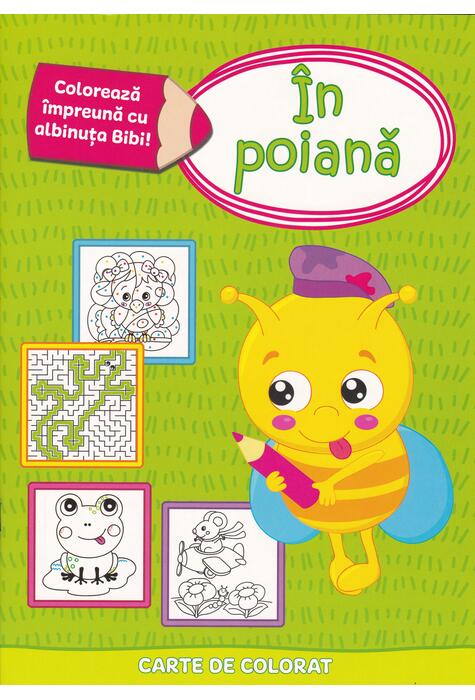 Colorează împreună cu albinuța Bibi - În poiană - Cartepedia