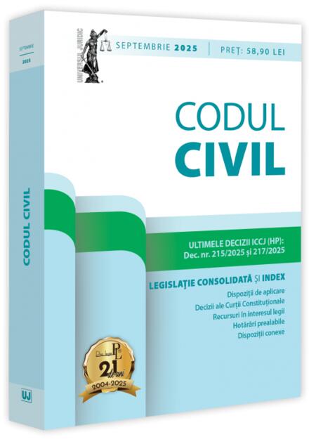 Codul civil: septembrie 2025 - Dan Lupaşcu - Cartepedia