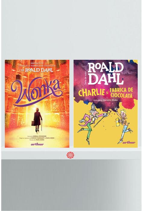 Pachet Charlie și Fabrica de Ciocolată format mare si Wonka - Cartepedia